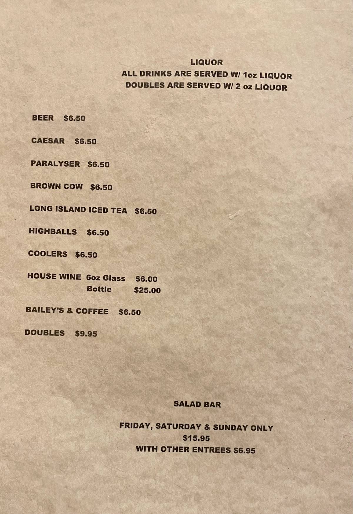Menu at Rochfort Bridge Trading Post restaurant, Rochfort Bridge ...