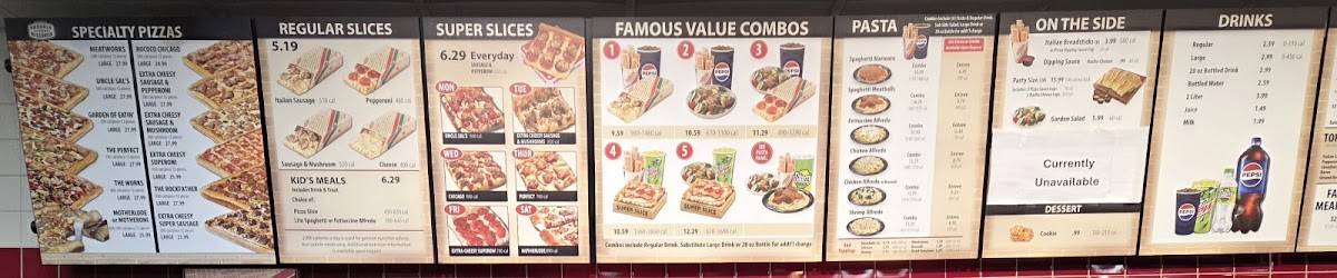 Menu at Rocky Rococo Pizza and Pasta pizzeria, Milwaukee, W Brown Deer Rd