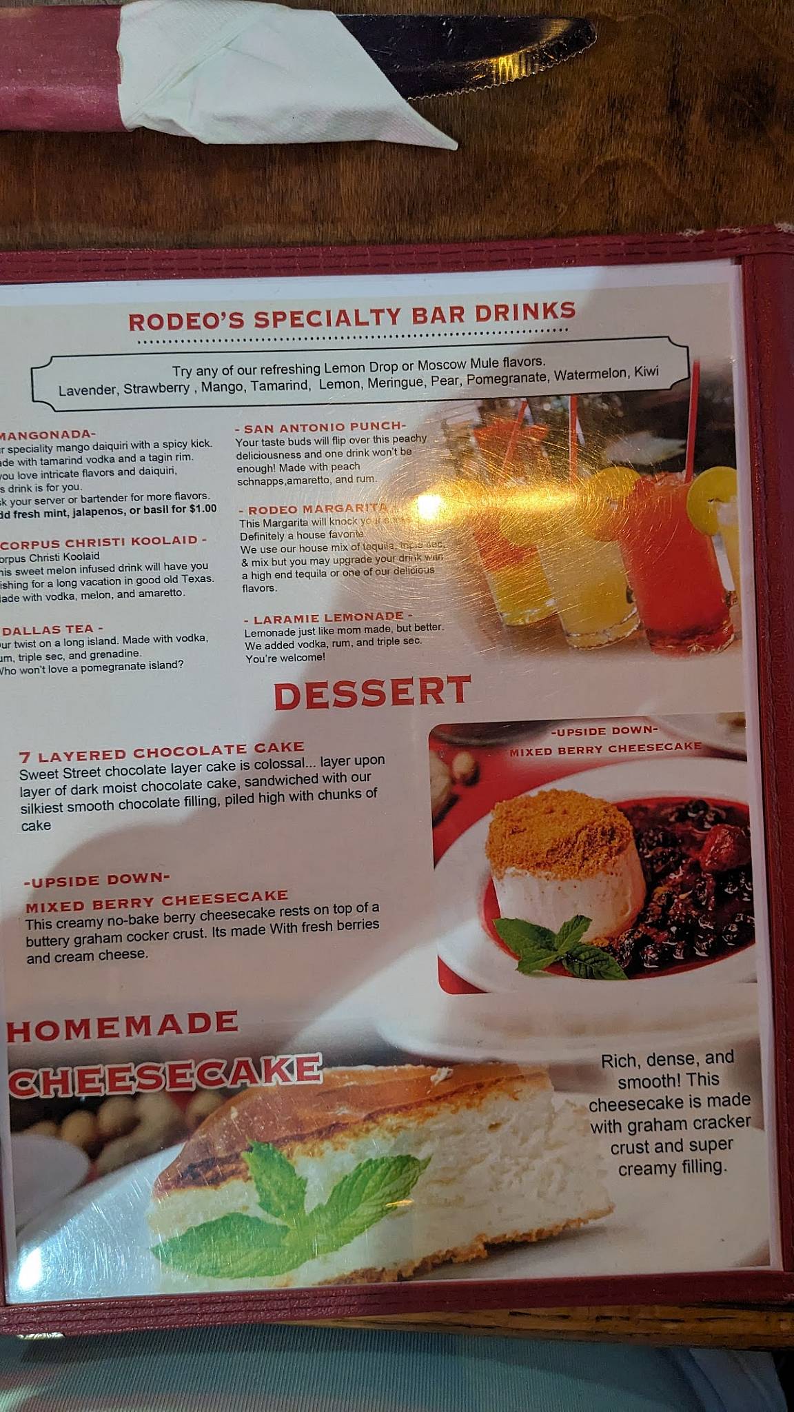 Menu at Rodeo Steakhouse & Grill, Roseburg