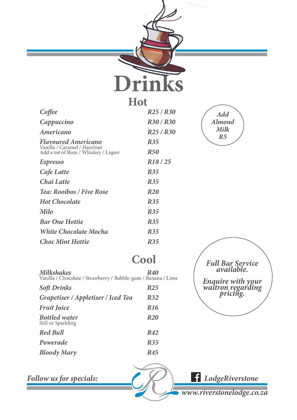 Menu at Smiles Restaurant (Muldersdrift), Roodepoort