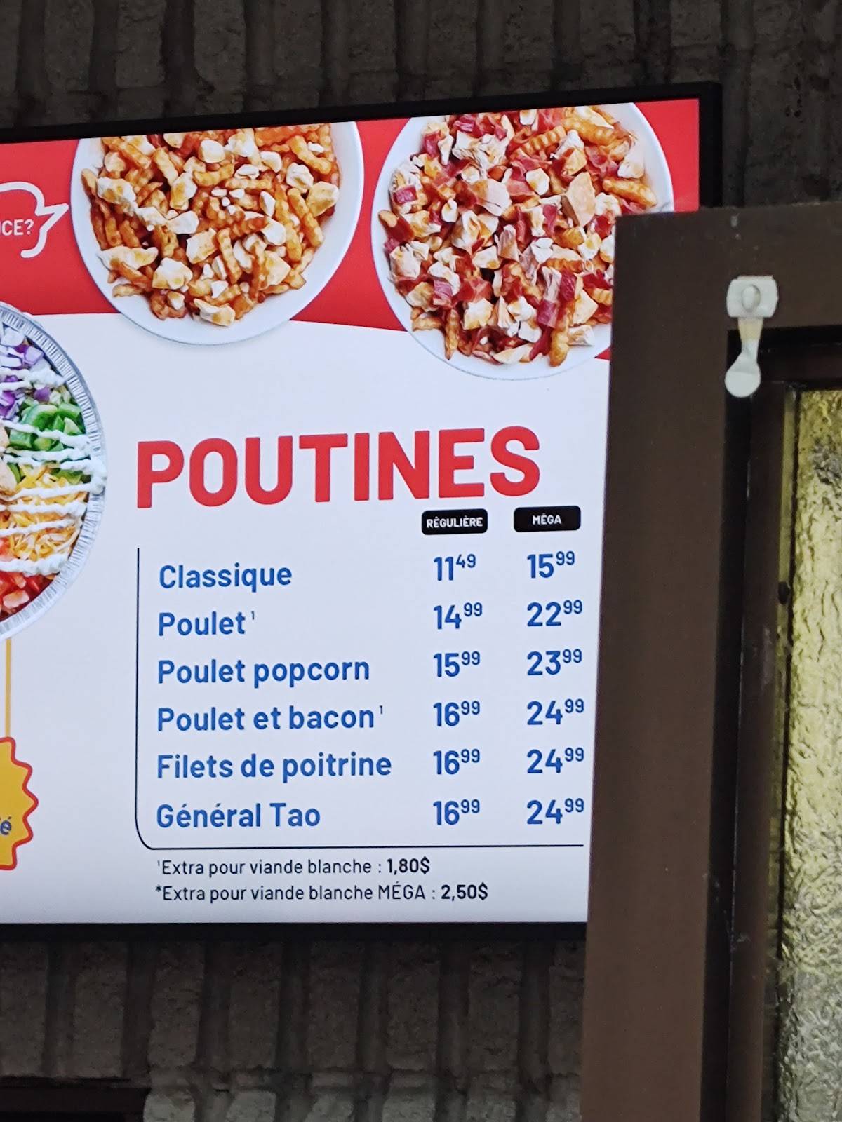 Menu at Rôtisseries Benny BBQ, Montréal, Grande Allée