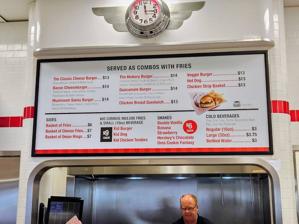Menu at Ruby's Express restaurant, New River, W Anthem Way