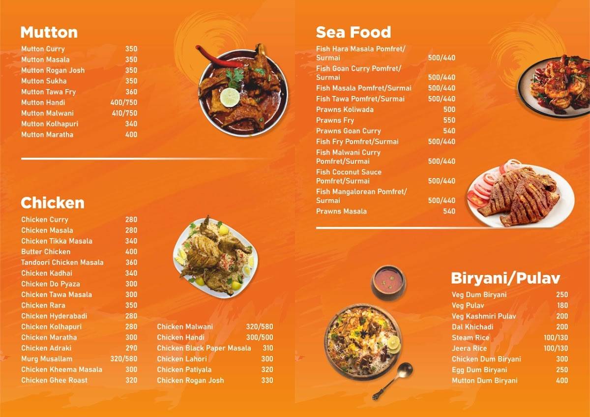 Menu at Saffron veg and Non-Veg Restaurant, Pune