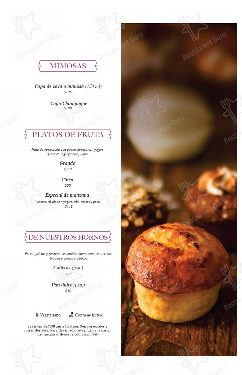 Carta del restaurante Saks Polanco, Ciudad López Mateos, Campos Elíseos 133