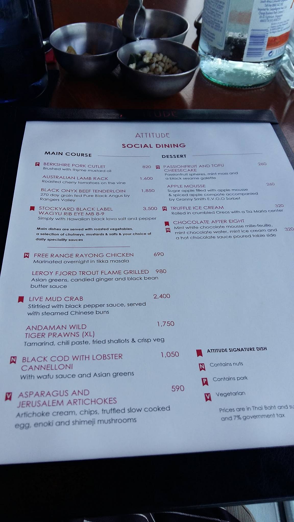 Menu at SEEN Restaurant & Bar Bangkok, Bangkok, Avani+ Riverside ...