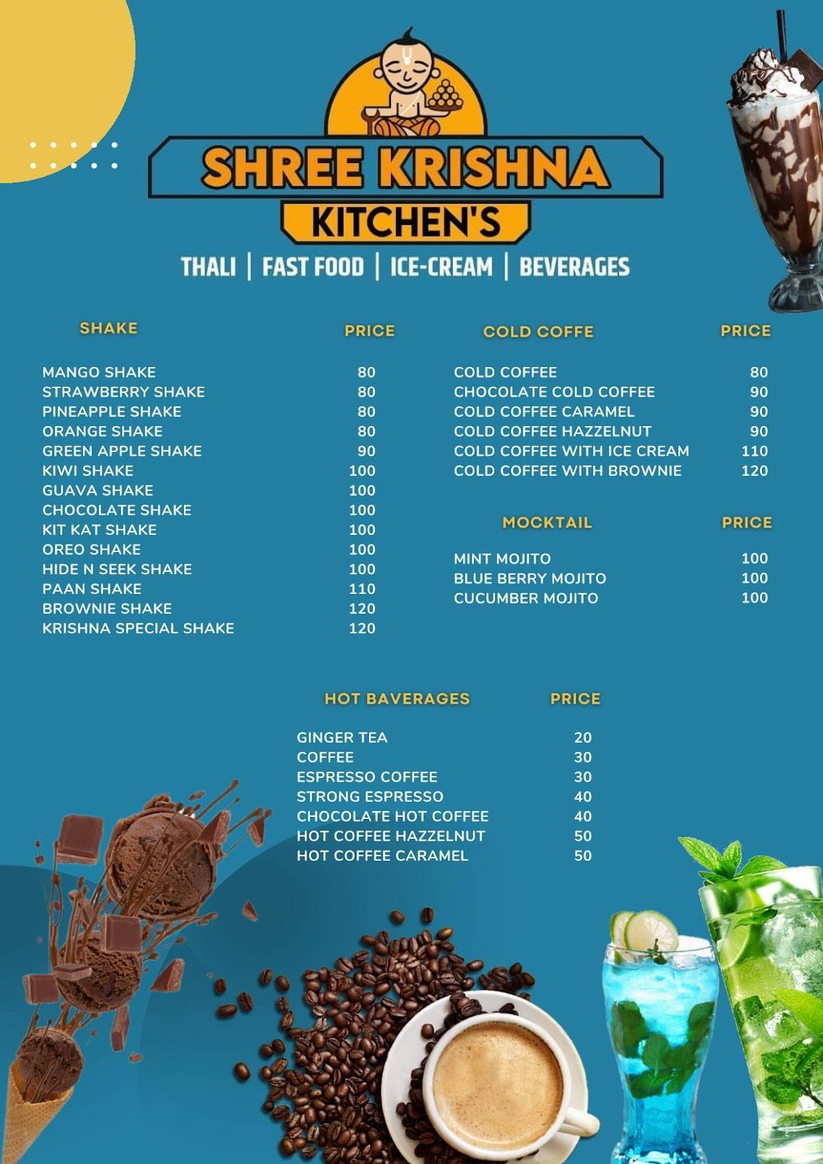 Menu at SHREE KRISHNA KITCHEN'S, Kalol