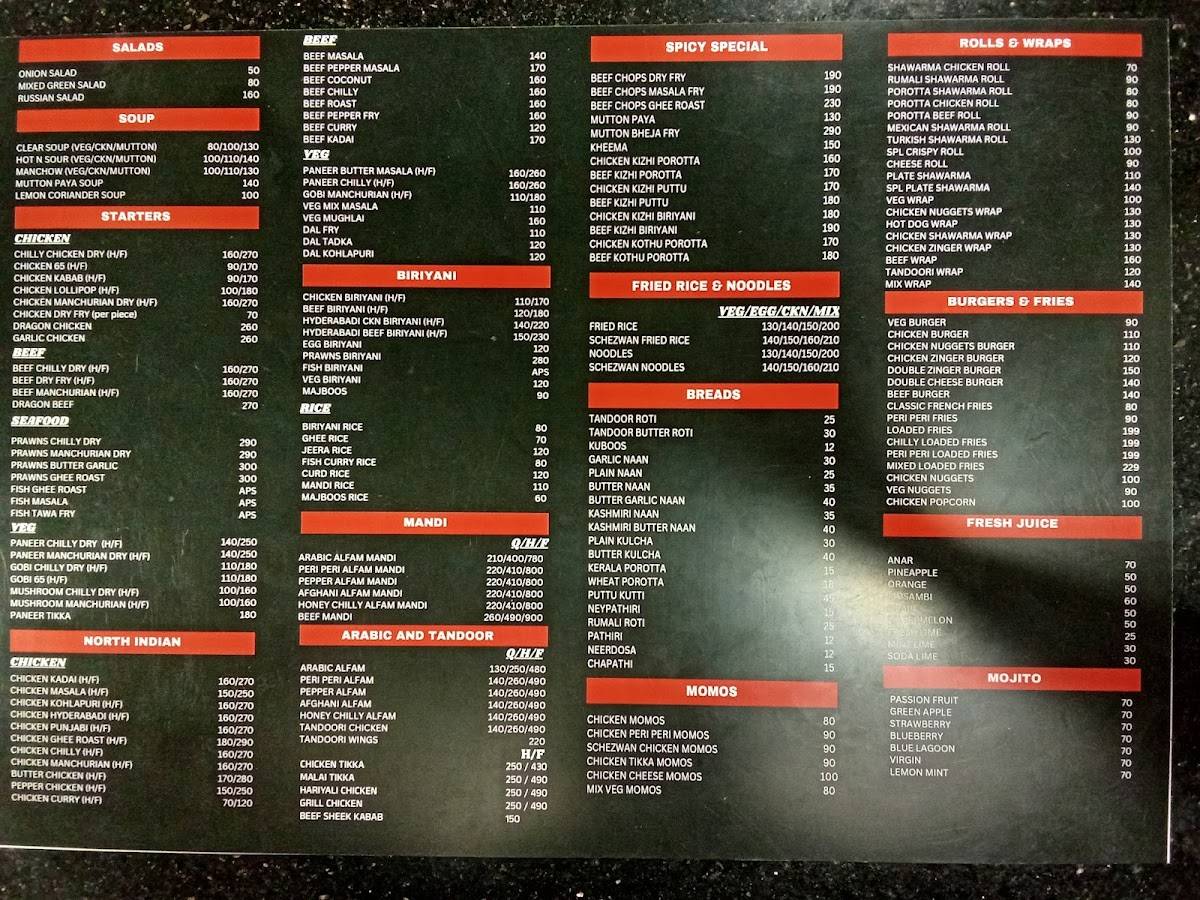 Menu at SPICY KITCHEN, Mangaluru, near Hotel Plaza Avenue