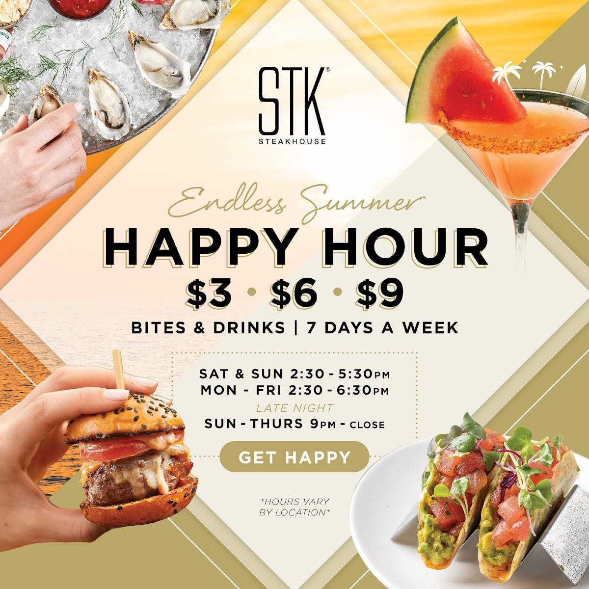 Menu at STK Steakhouse, Dallas