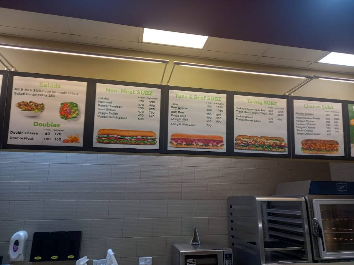 Menu at SUBZ - The Hub, Nairobi, The HUB