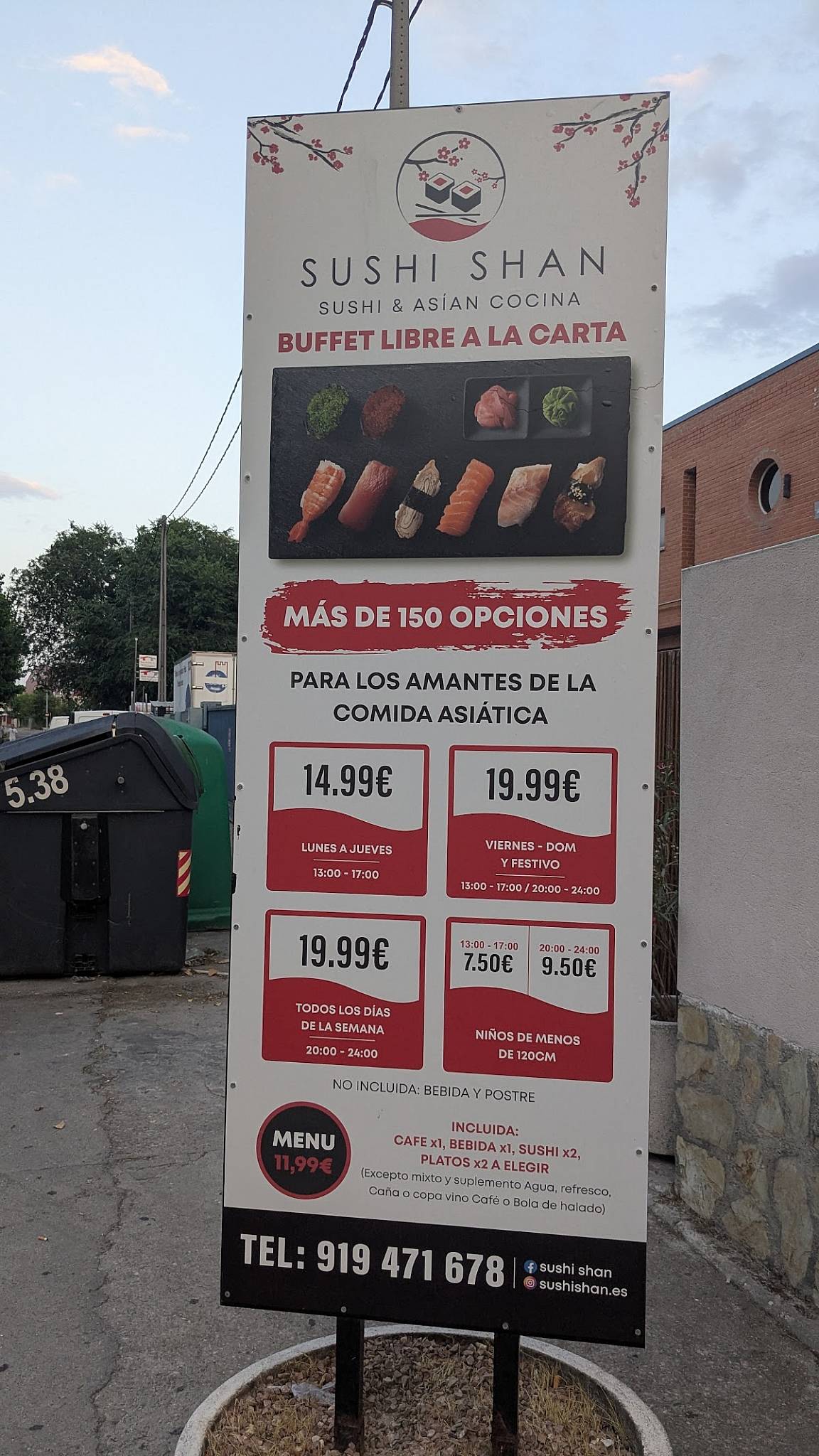 Carta del restaurante SUSHI SHAN // BUFFET A LA CARTA EN GETAFE, Getafe