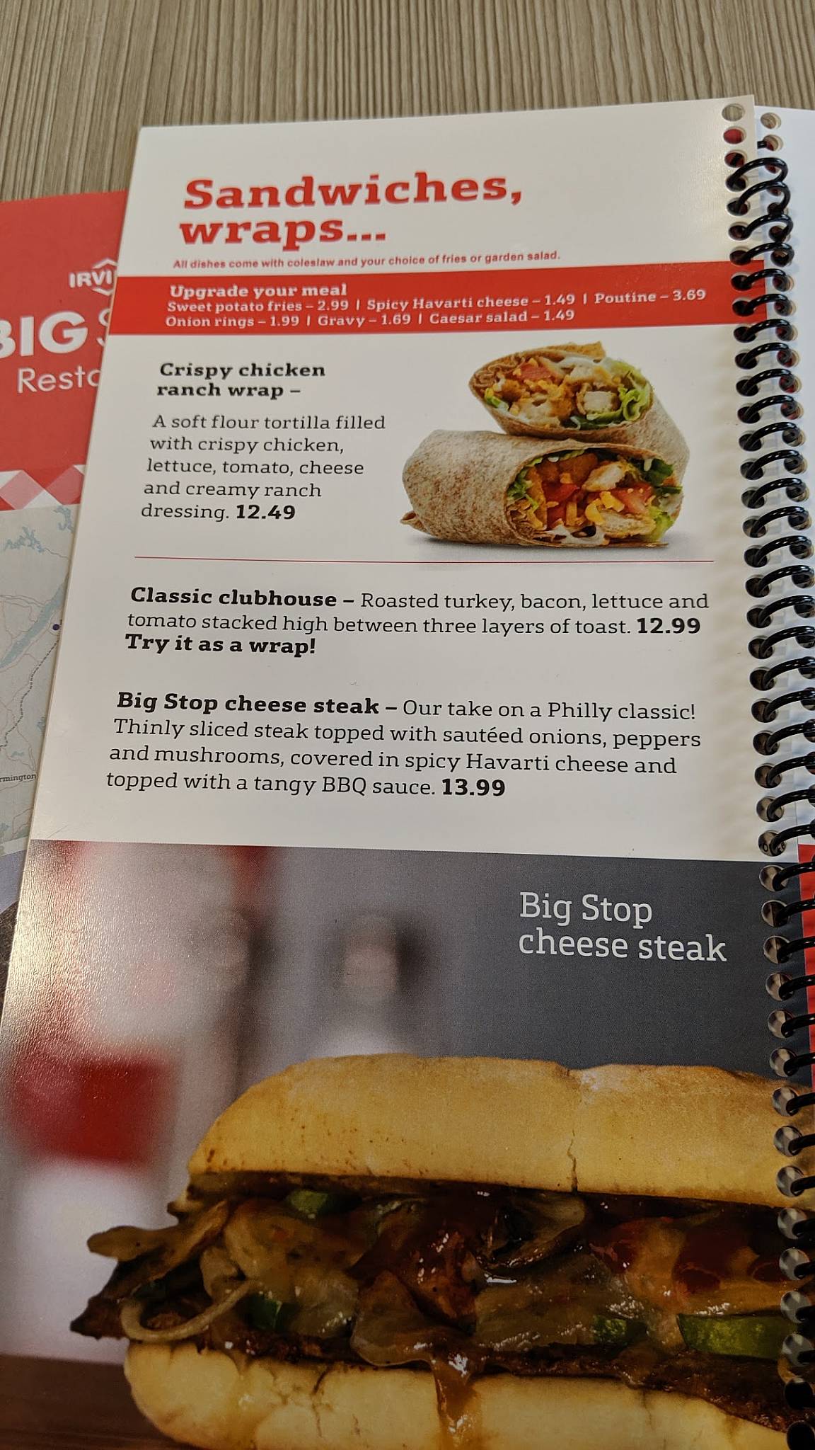 Menu at Aulac Big Stop Restaurant, Aulac, 170 Aulac Rd