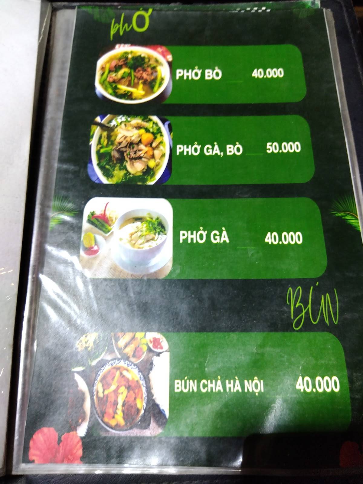 Menu at Sai Thanh cơm Tam restaurant, Da Nang