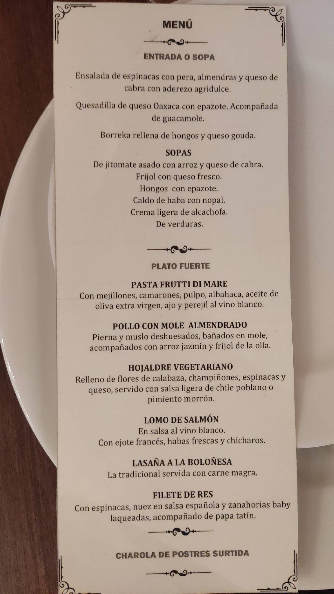 Carta del restaurante Saks Polanco, Ciudad López Mateos, Campos Eliseos