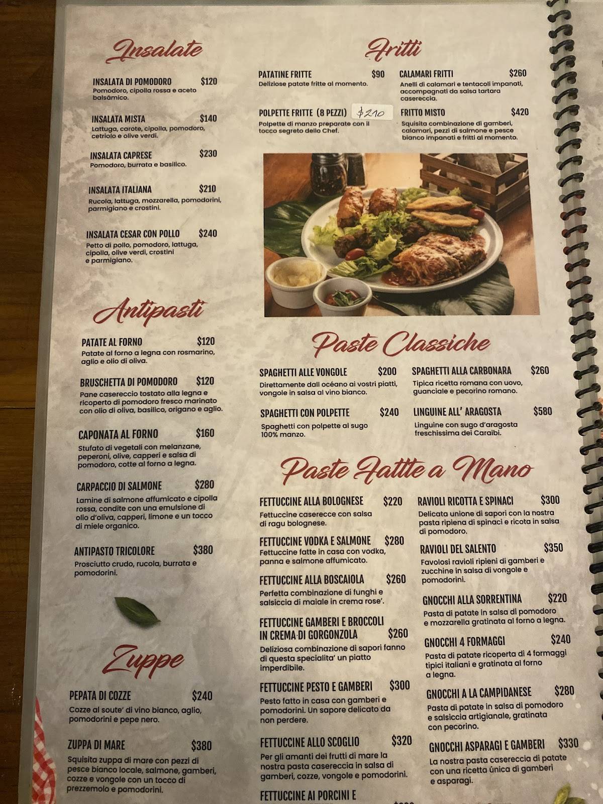 Menu at Salento pub & bar, Playa del Carmen