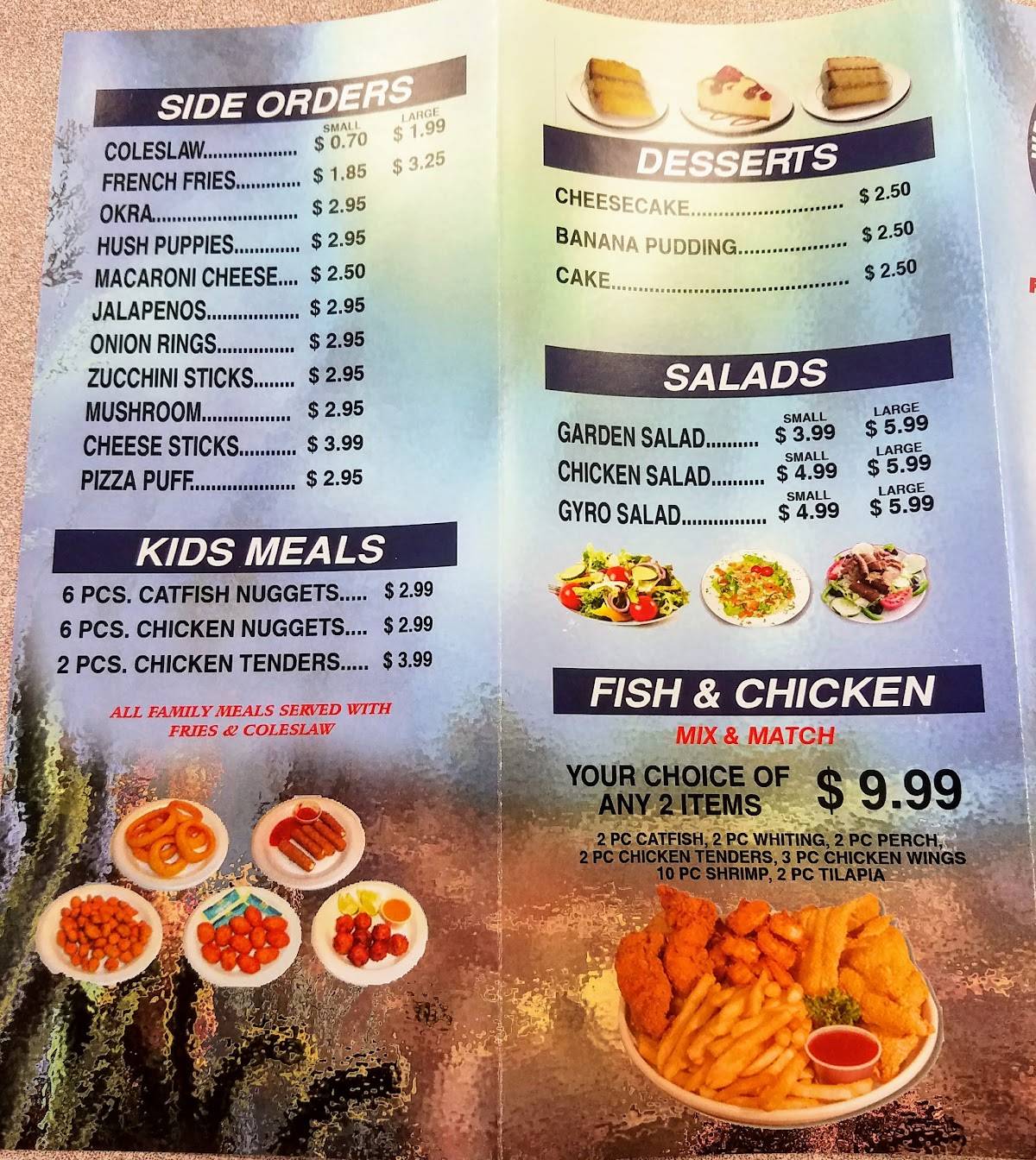 Menu at Sam Fish & Chicken restaurant, Mount Healthy