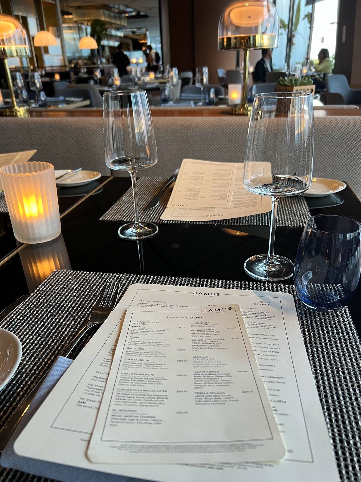 Carta del restaurante SAMOS - The Ritz Carlton México City, Ciudad del ...