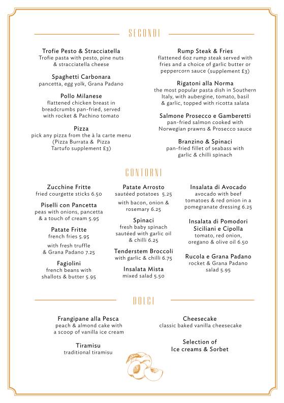 Menu at San Carlo - Leeds restaurant, Leeds