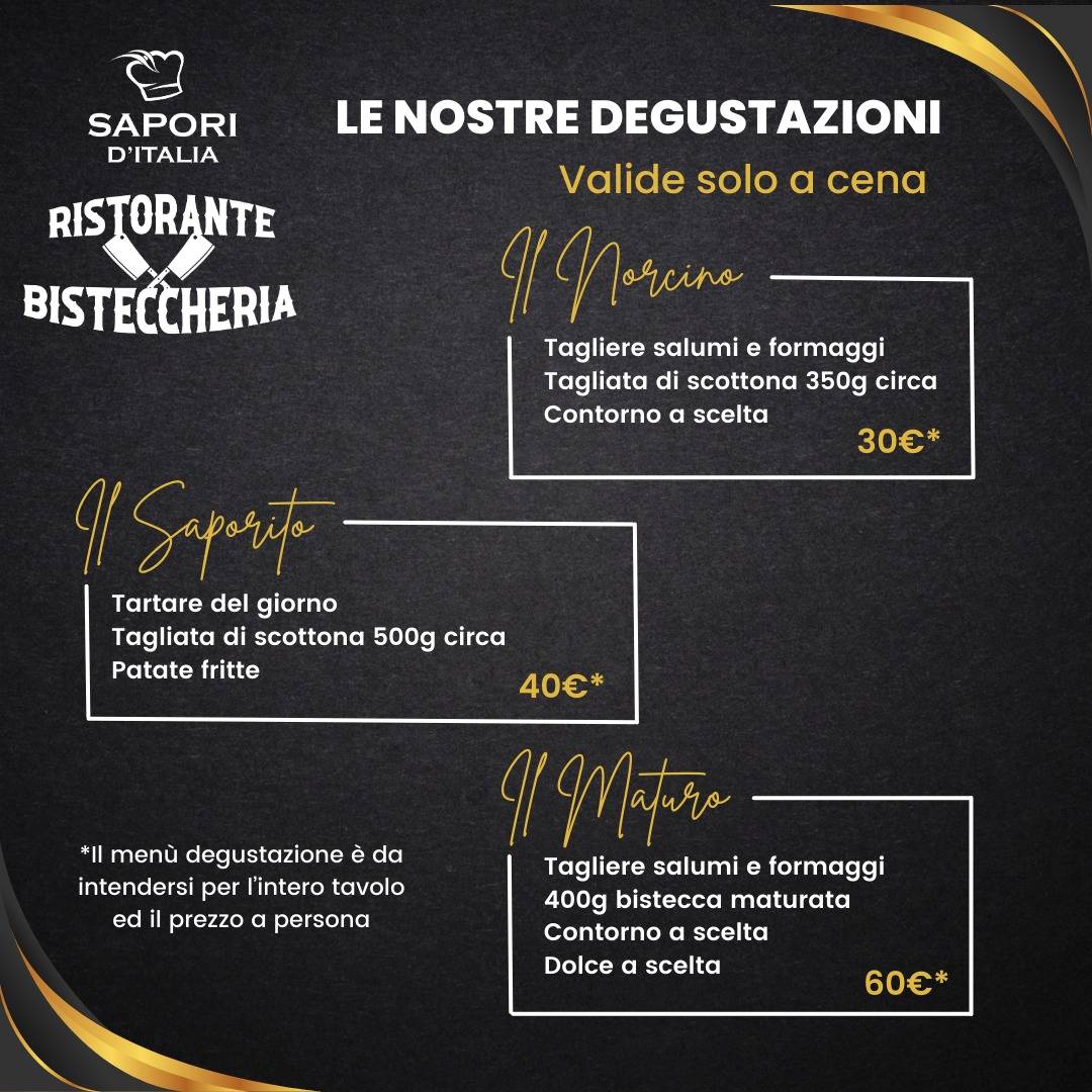 Menu da Sapori d'Italia ristorante, Roma