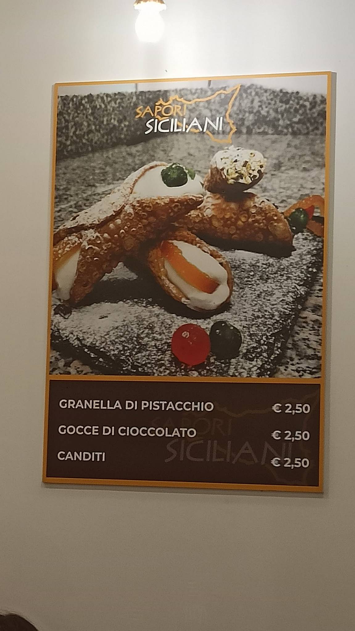 Menu da Sapori Siciliani ristorante, Mesagne