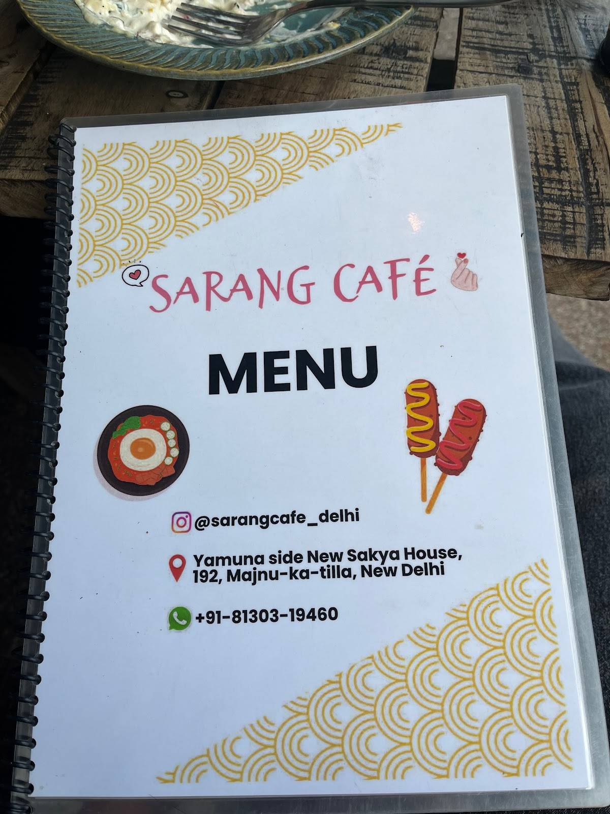 Menu at Sarang Cafe - Made With Love, New Delhi