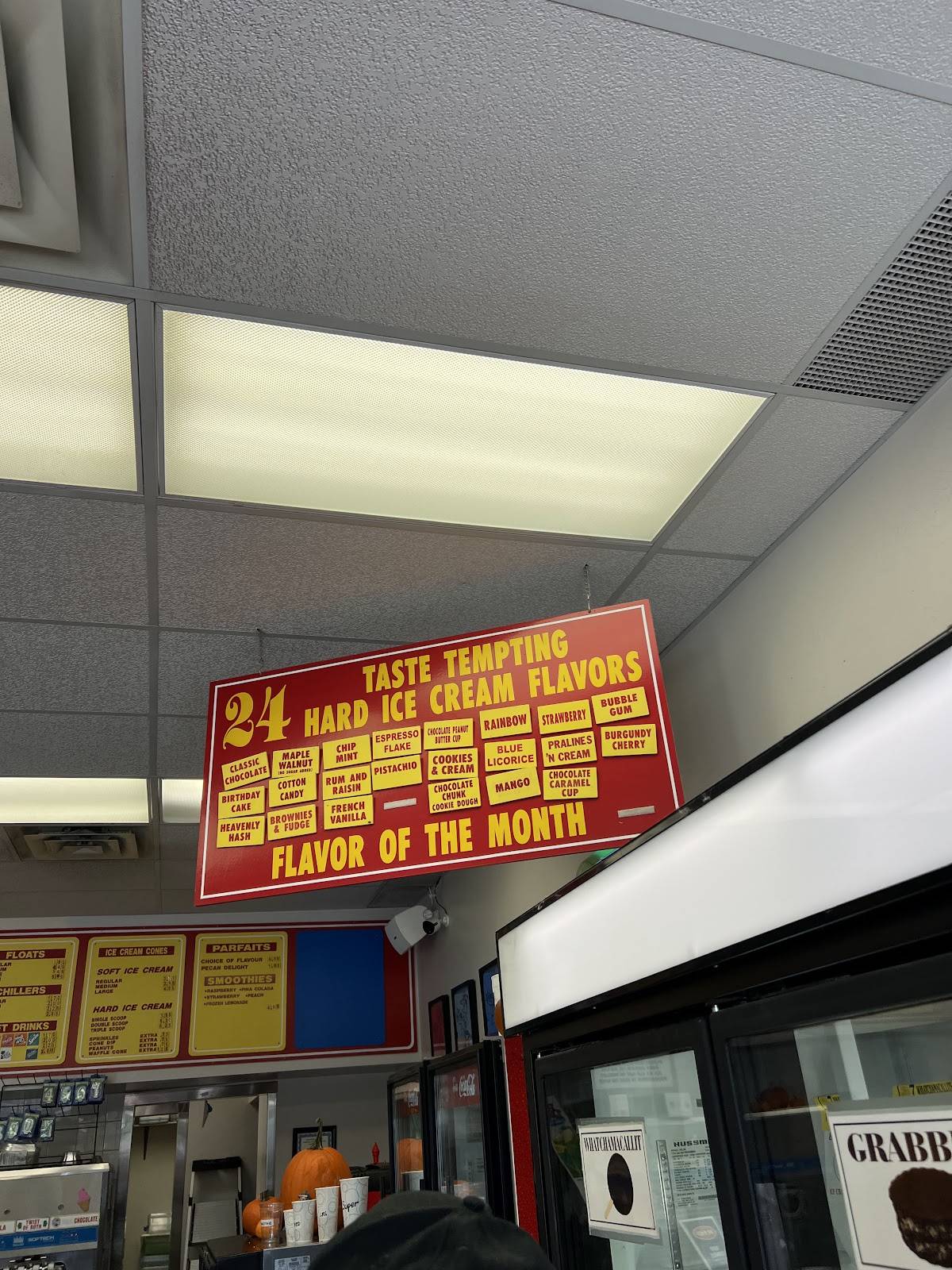 Menu at Sargent Sundae cafe, Winnipeg