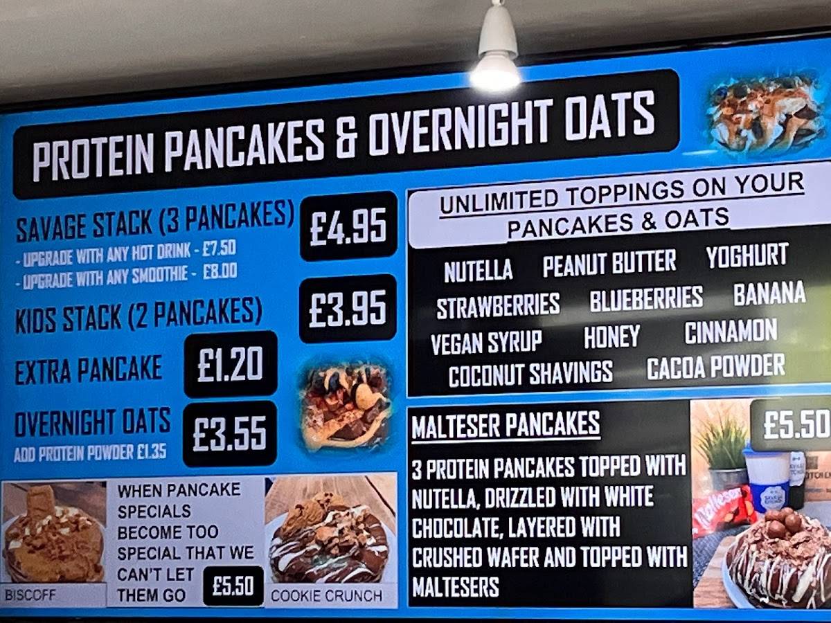 Menu at Savage Kitchen restaurant, Kirkcaldy