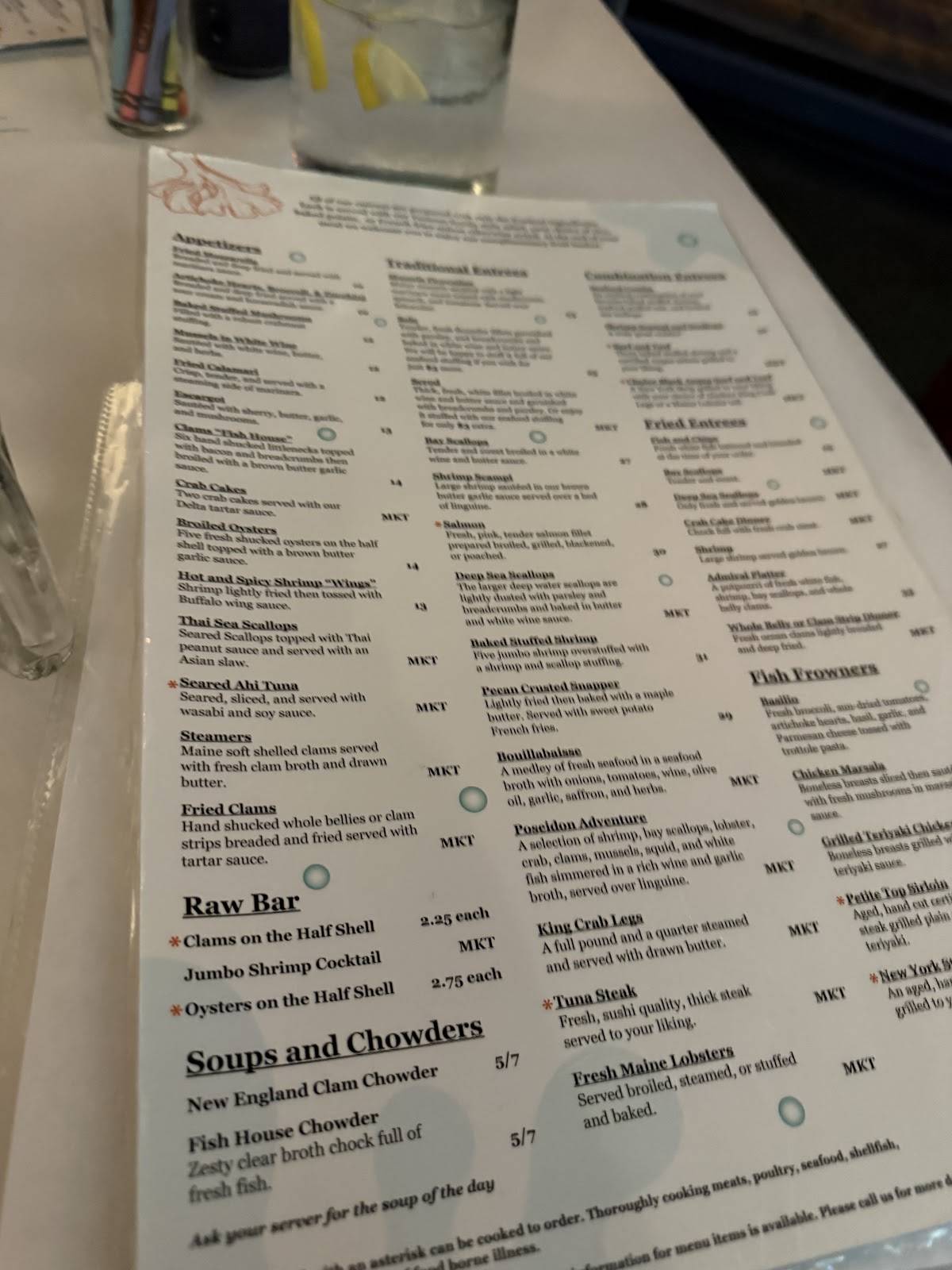 Menu at Saybrook Fish House pub & bar, Rocky Hill
