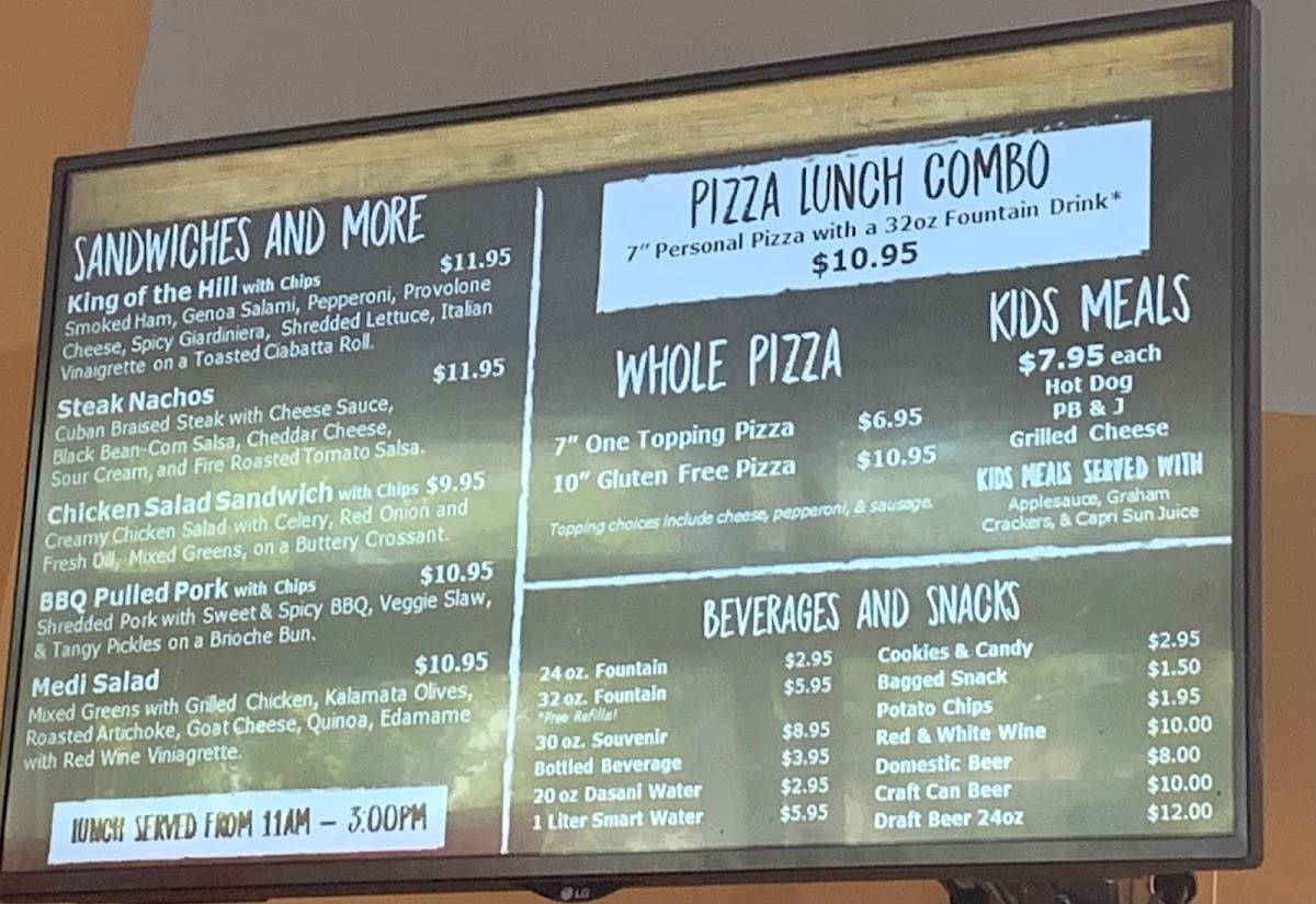 Menu at Science Cafe, St. Louis