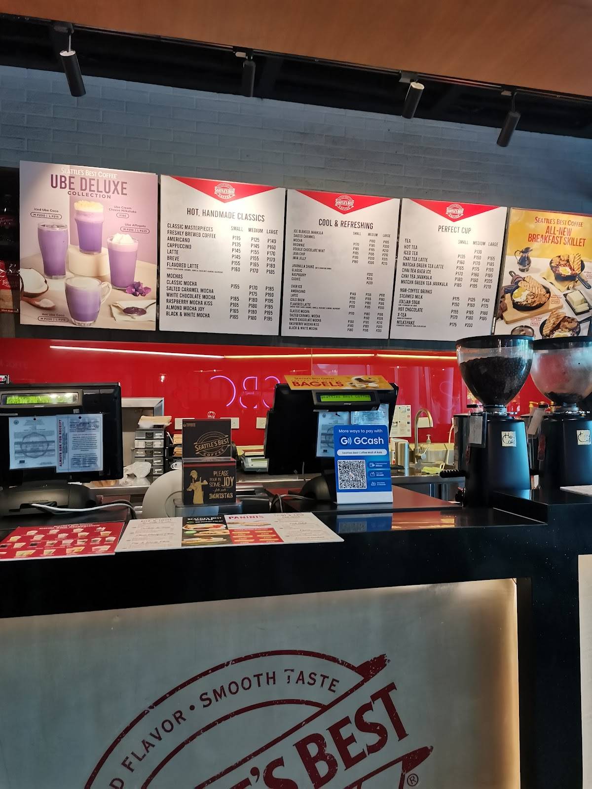 Menu at Seattle's Best Coffee SM Mall of Asia cafe, Pasay, GF
