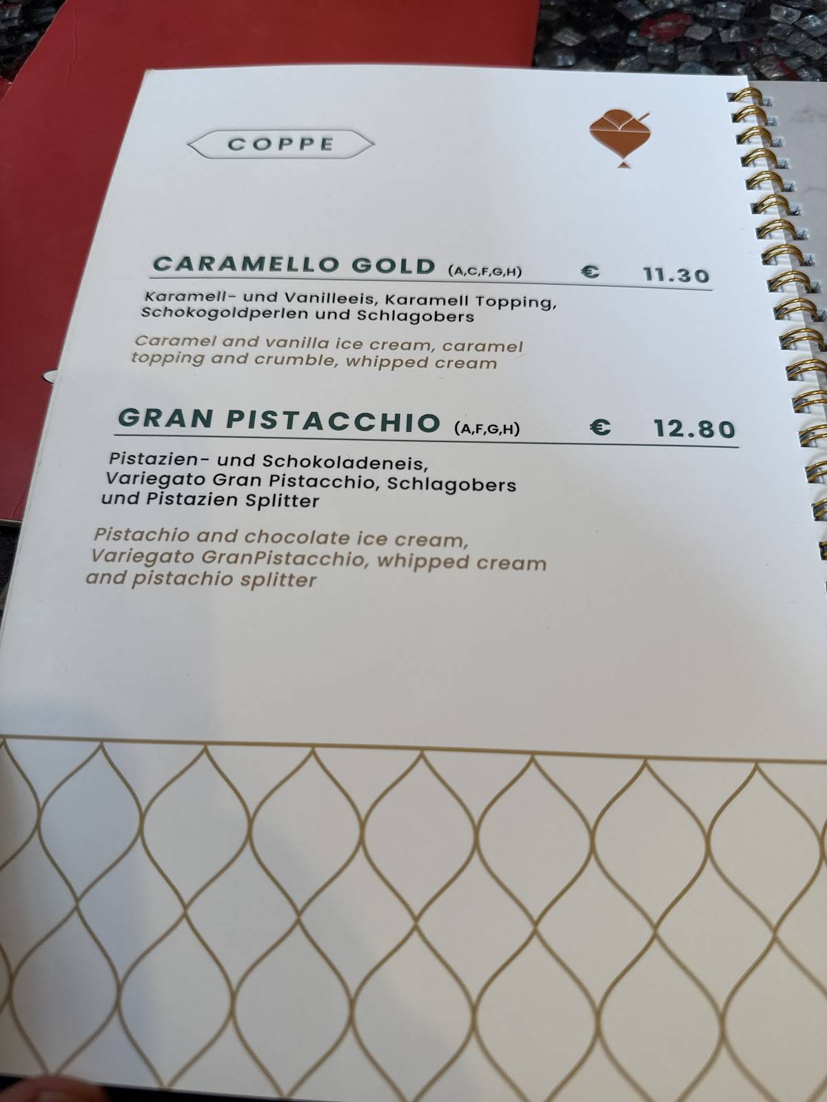 Speisekarte von Segafredo am Graben cafe, Wien, Graben 29