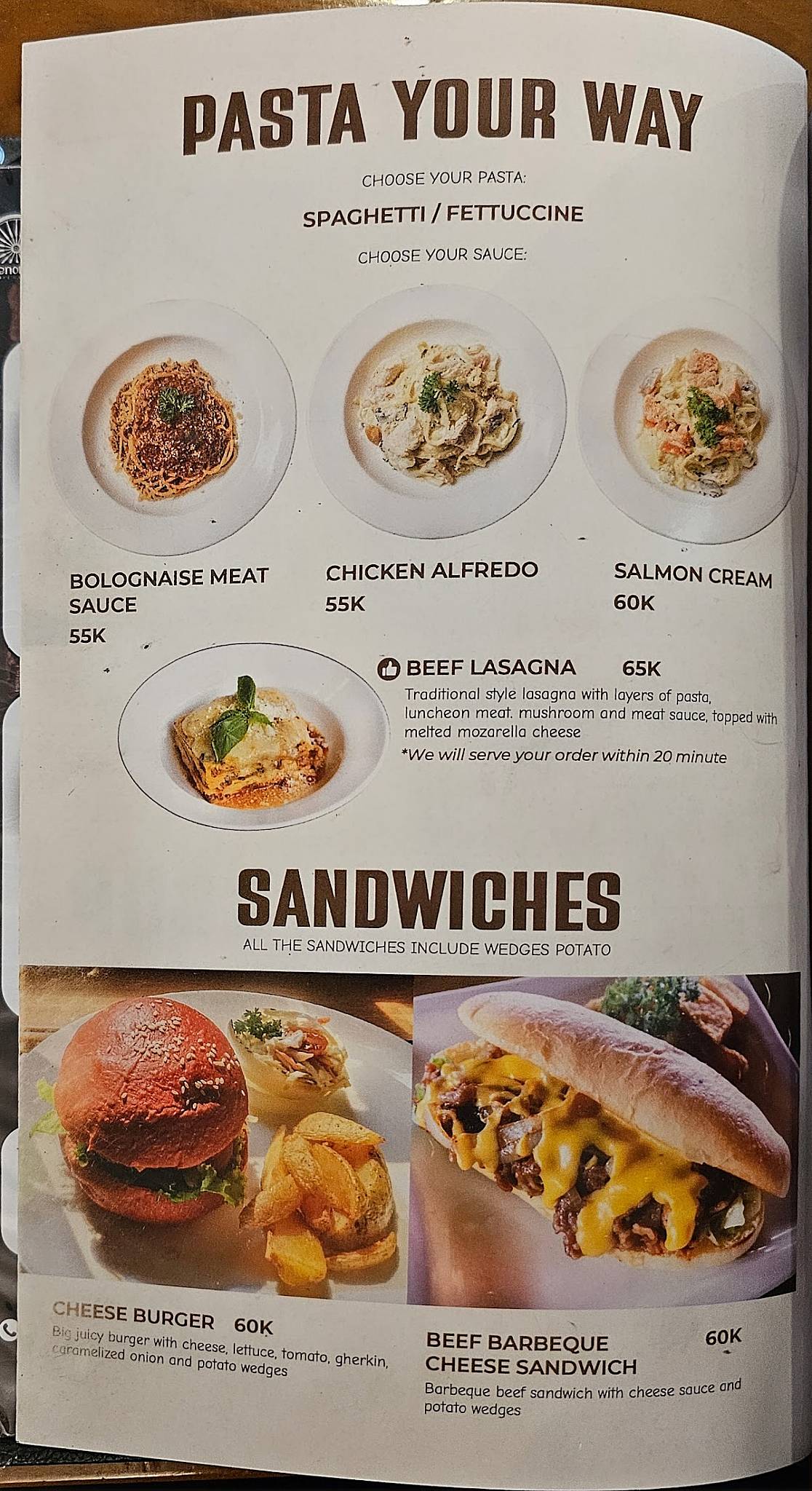 Menu at Koenokoeni Cafe Gallery, Semarang