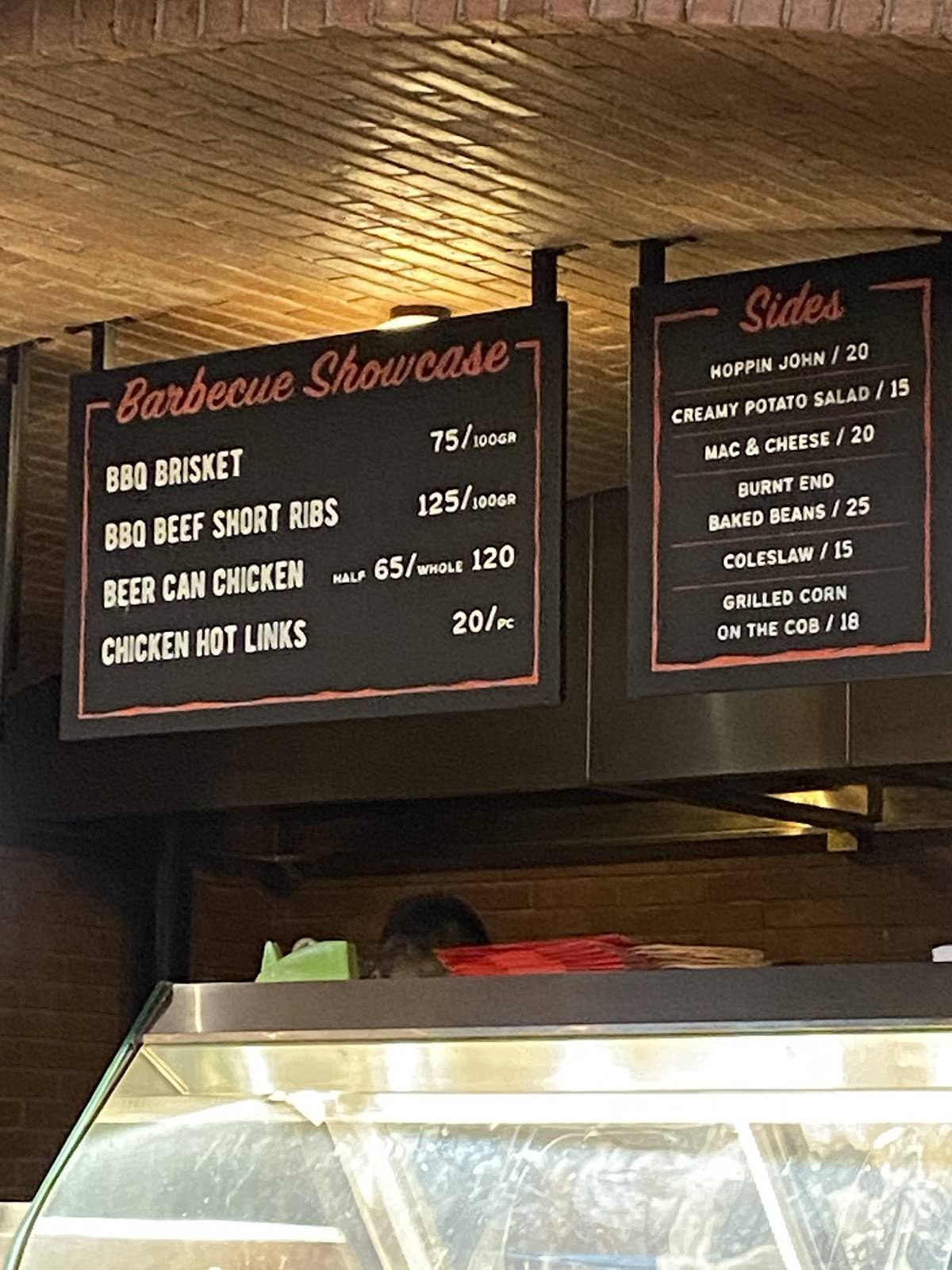 Menu at Tyler's Smoke House restaurant, Semarang