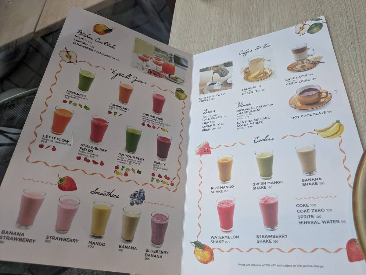 Menu at Sentro 1771 (Greenbelt 5) restaurant, Makati, G/F Greenbelt 5 ...