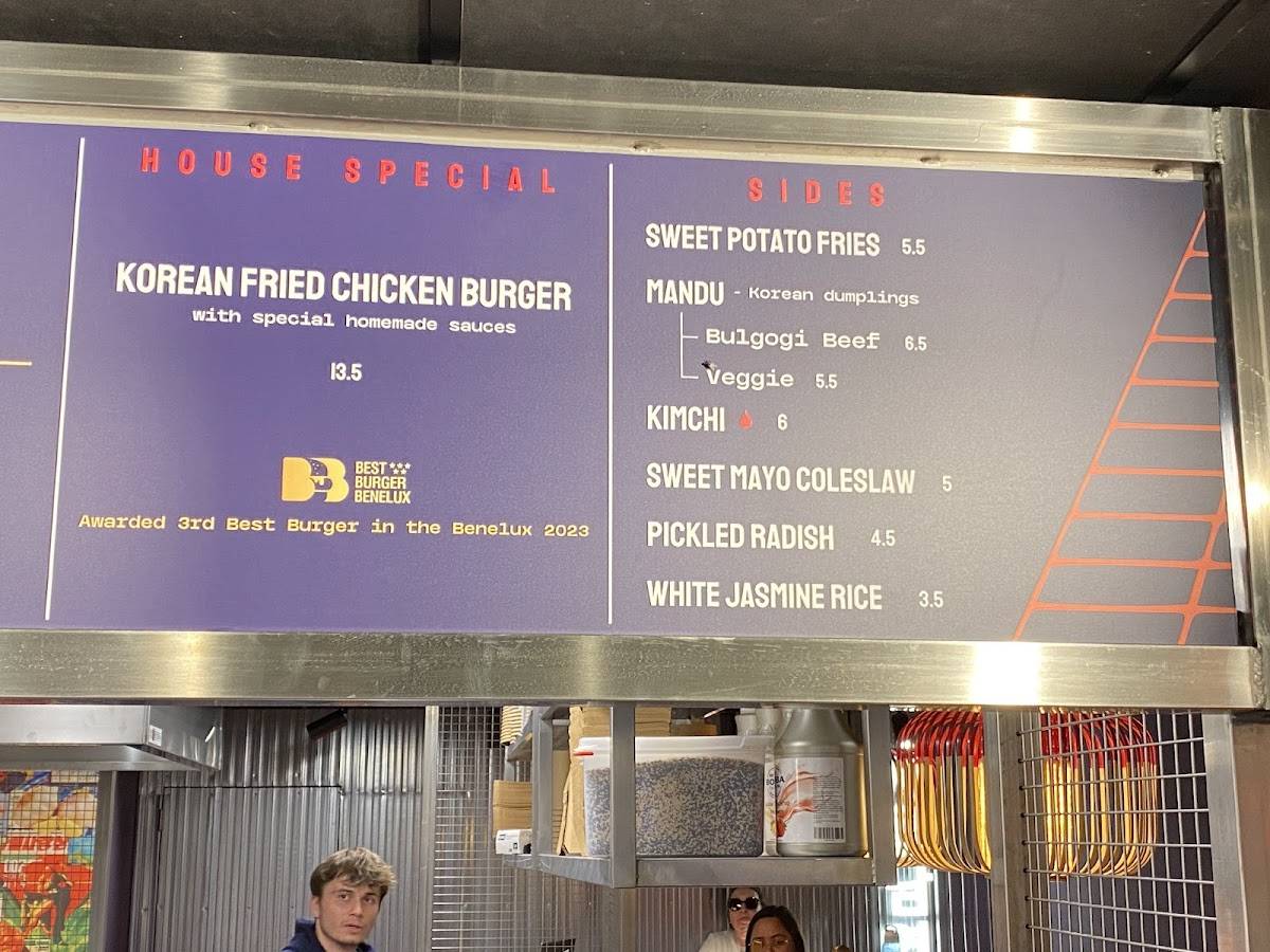 Menu at Seoul South Station - Korean Fried Chicken, Brussels