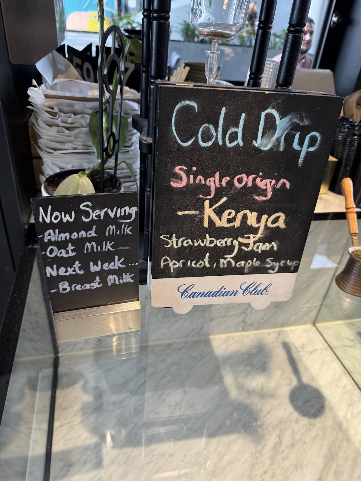 Menu at Sergy Boy cafe, Melbourne