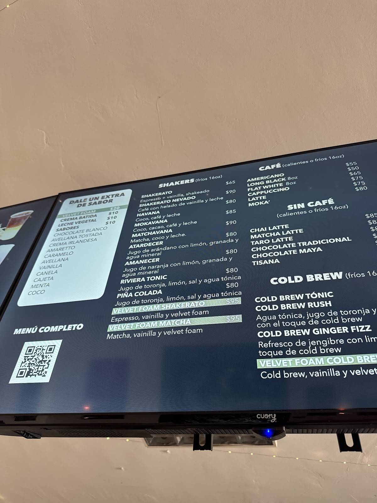 Carta de cafetería Shakerato Coffee (Durango Centro), Durango