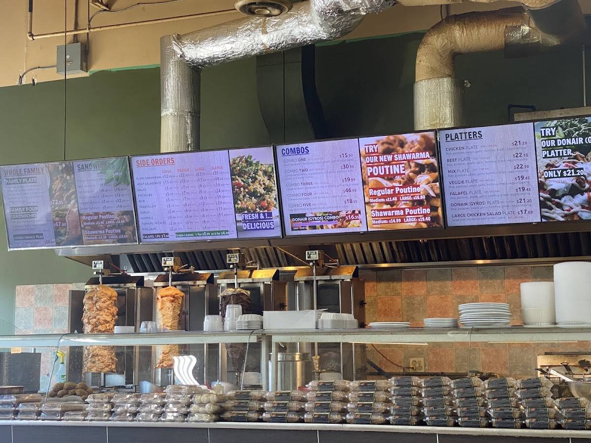 Carta del restaurante Shawarma Prince, Ottawa, 484 Hazeldean Rd