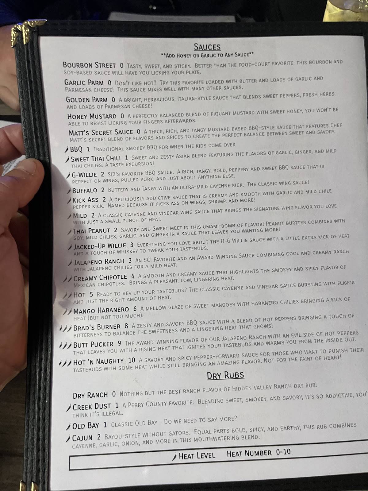 Menu at Shermans Creek Inn pub & bar, Shermans Dale