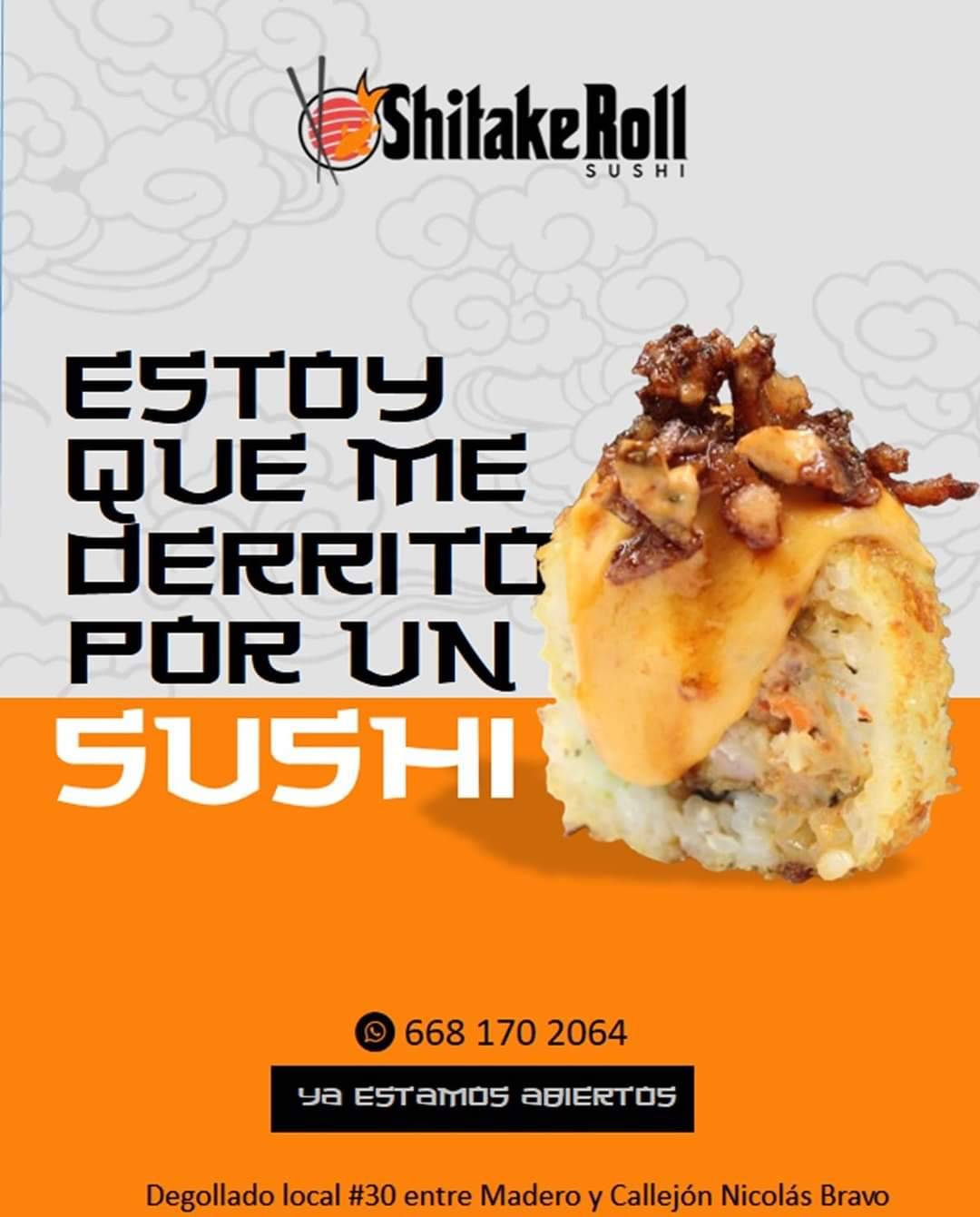 Menu at Shitake Roll restaurant, Los Mochis