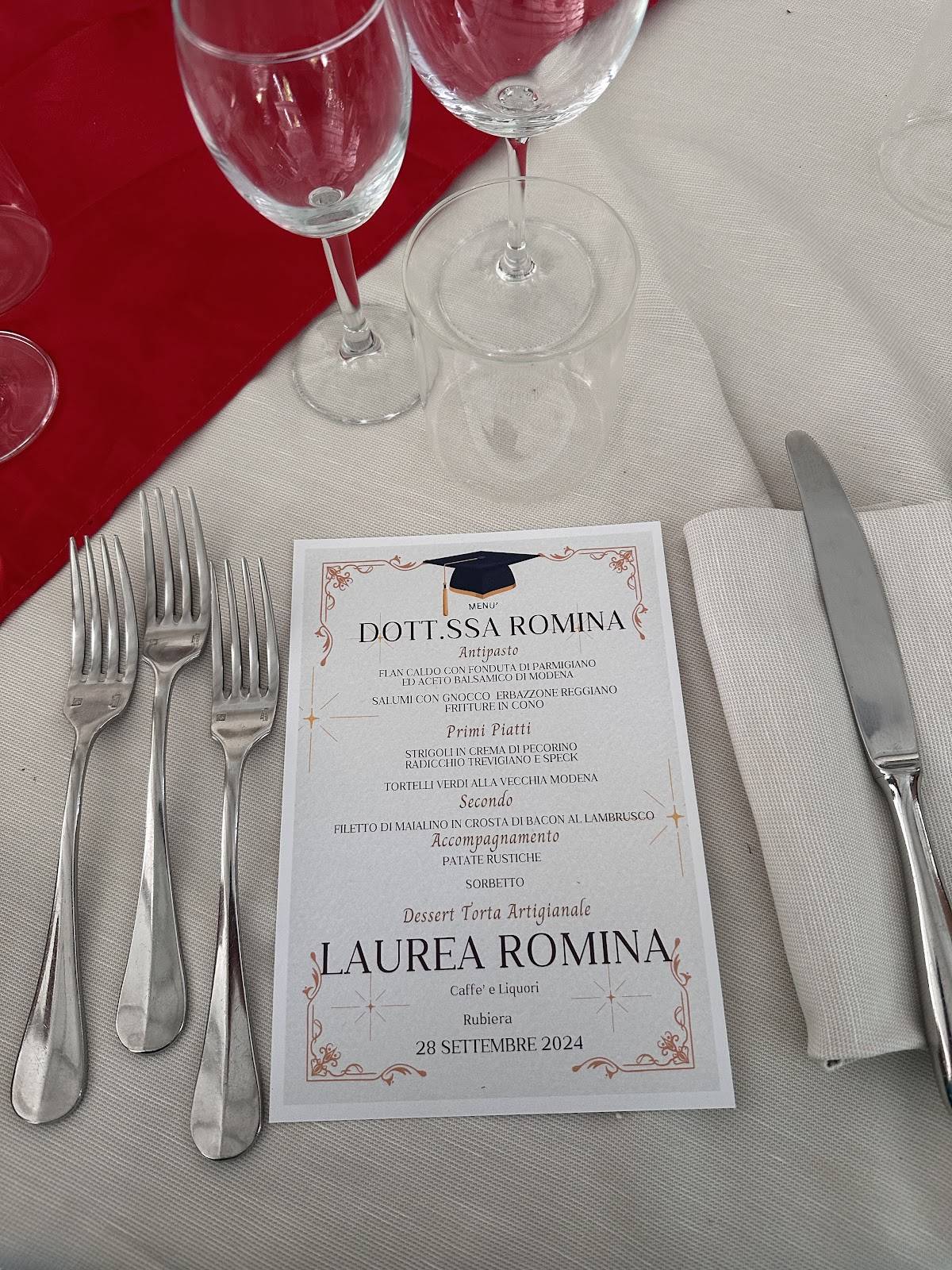 Menu da Sider Park ristorante, Rubiera