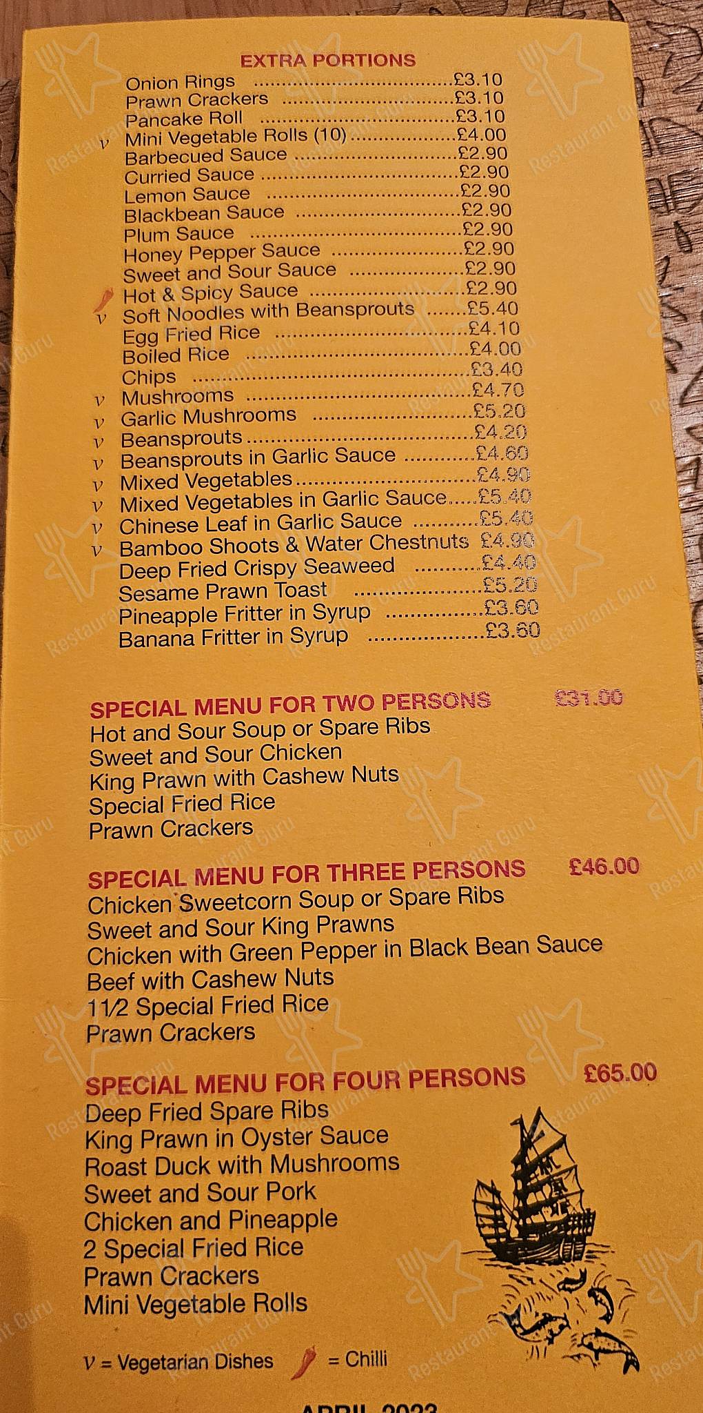 Menu at Siew May fast food, Dawlish