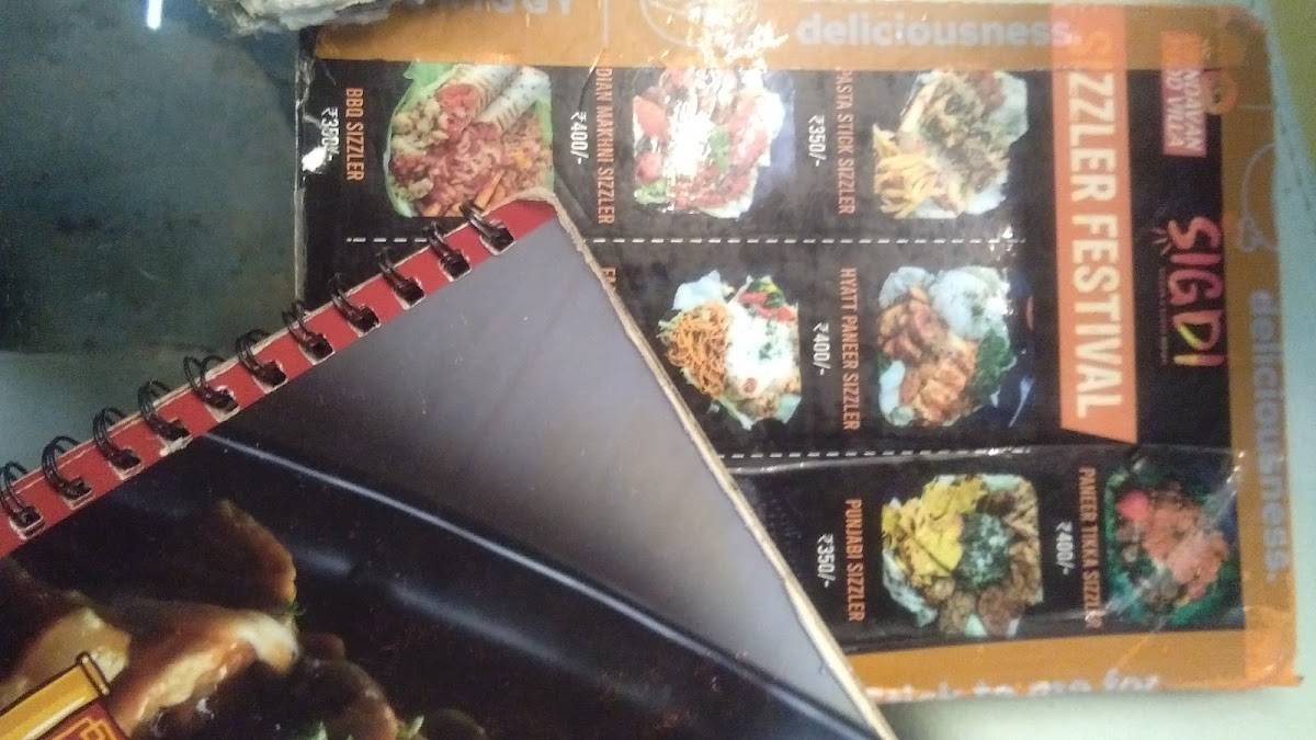 Menu at Sigdi restaurant, Indore, Cafe Yolo Scheme No 140