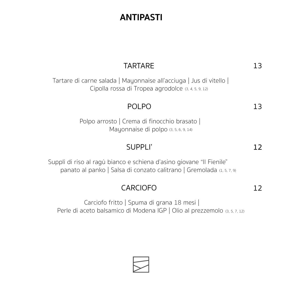 Menu da Simbiosi Osteria Moderna ristorante, Lioni