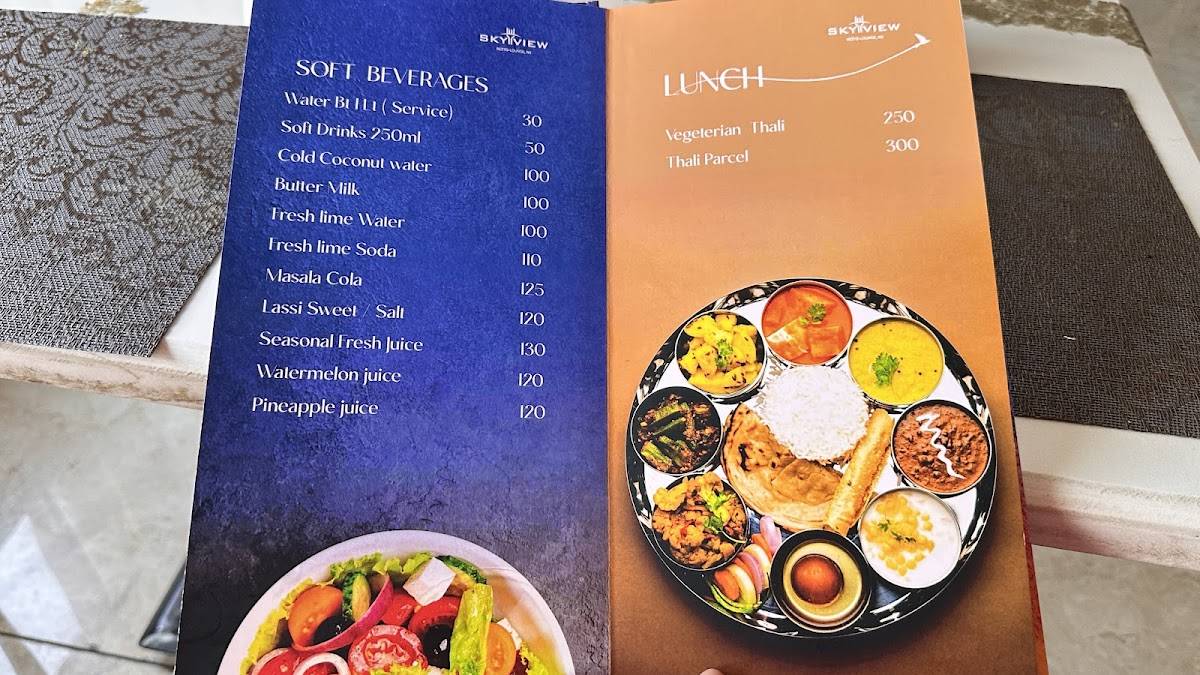 Menu at Skyview Resto Lounge, Pula Rede Palam