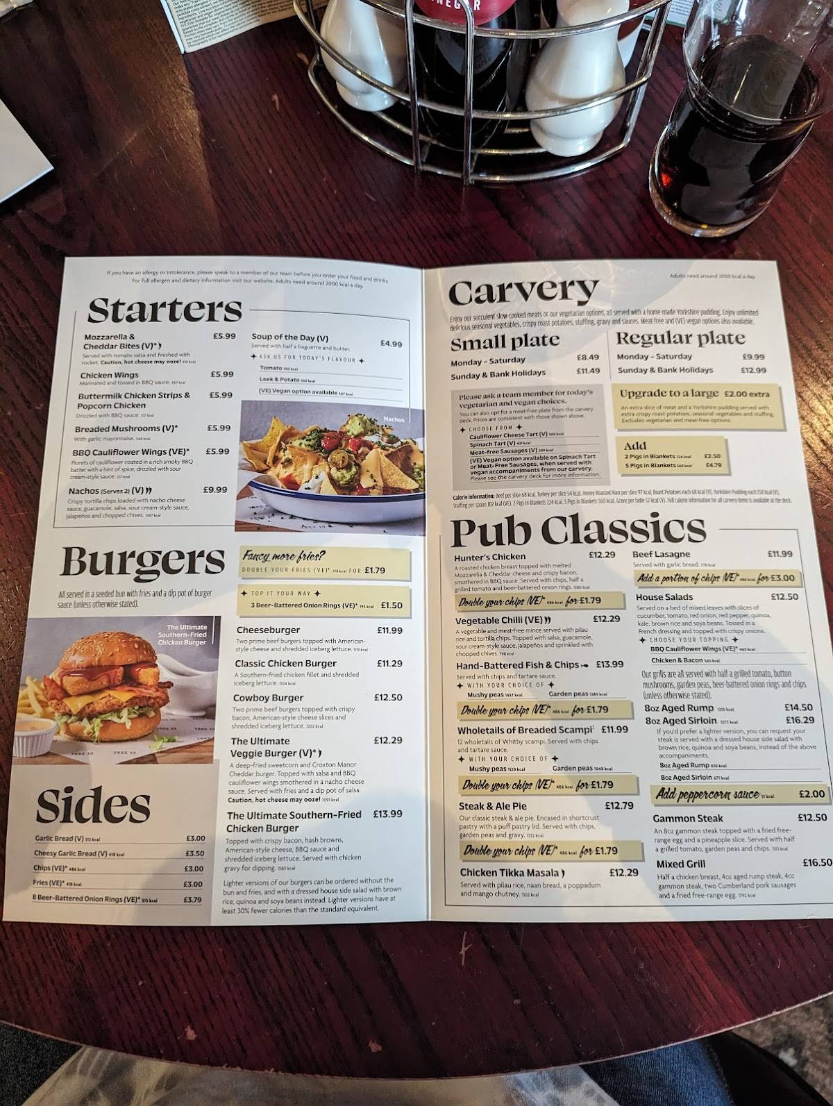 Menu at The Aviator pub & bar, Clacton-on-Sea, Hartley Brk Rd