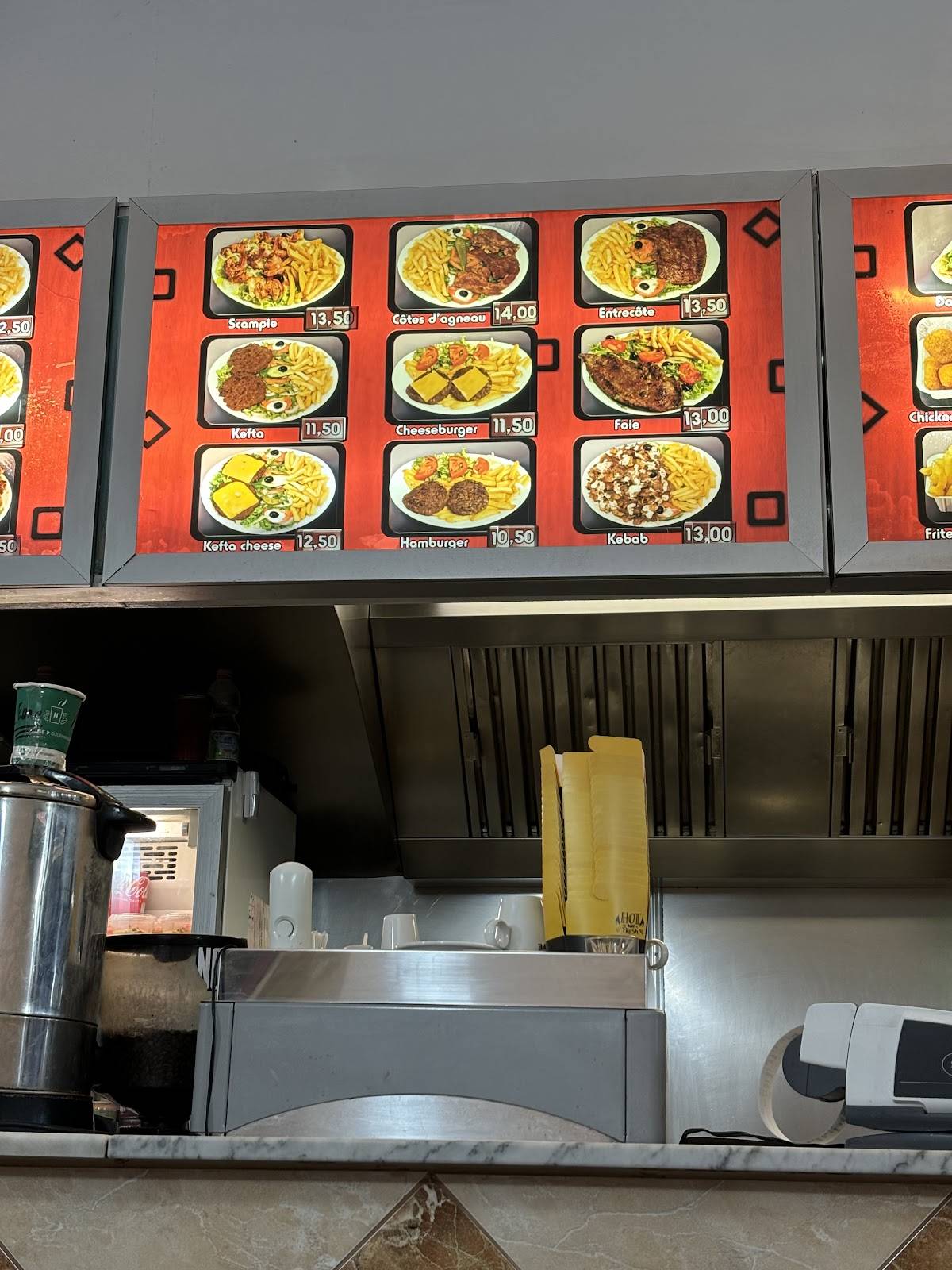 Menu at Snack Jerba restaurant, Luxembourg City