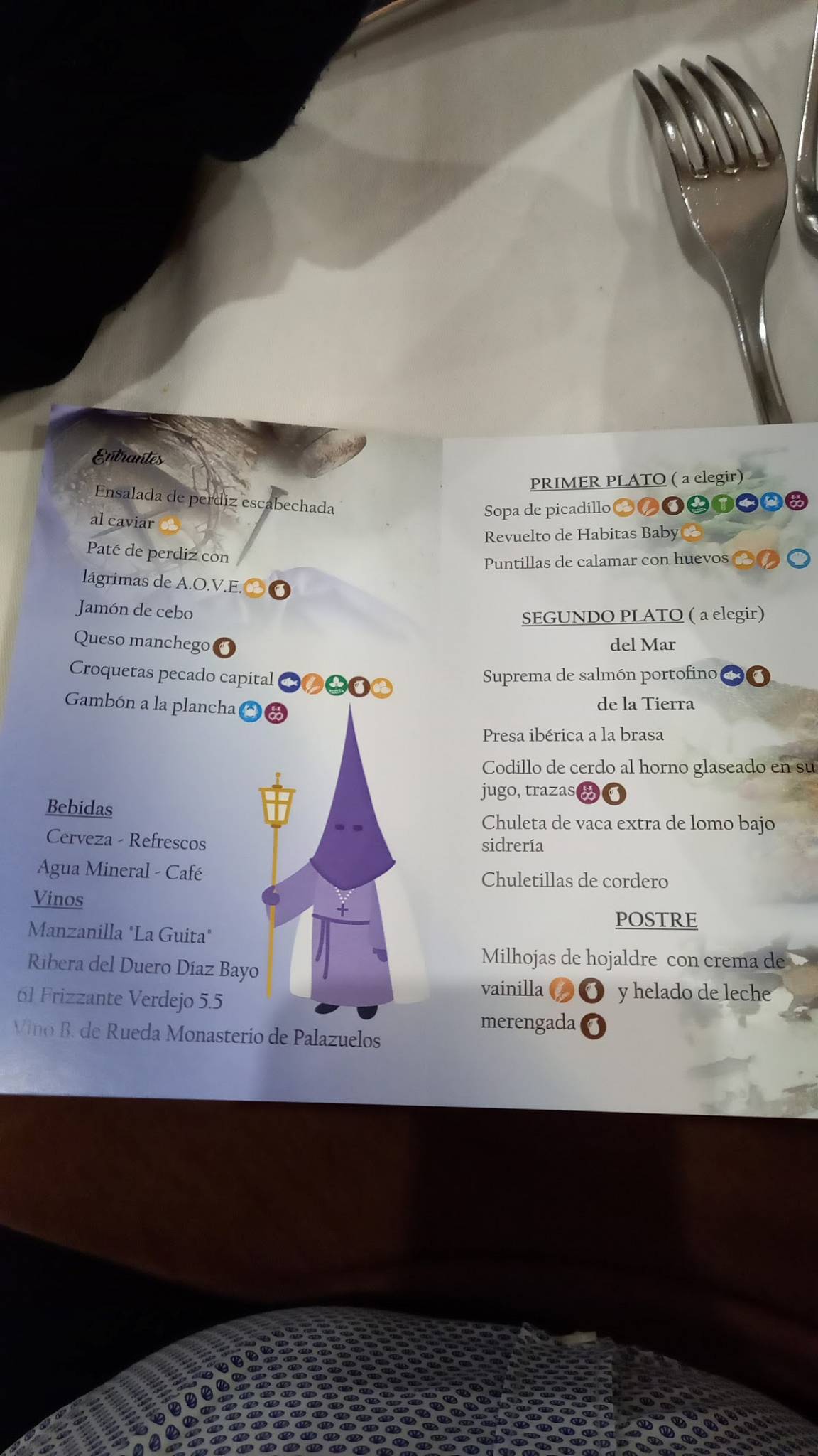 Carta de Snoopy Restaurante, Huelma
