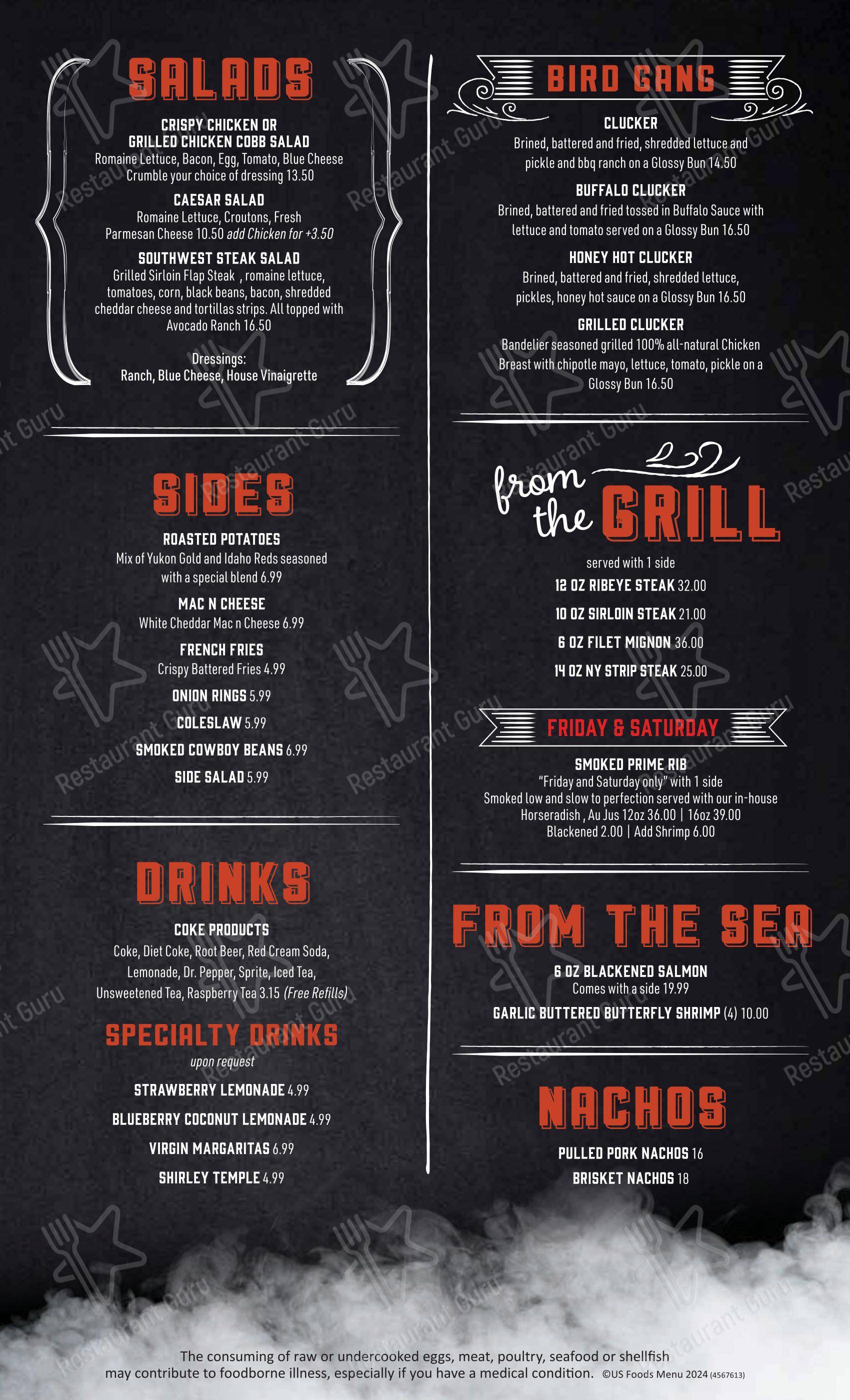 Menu at Snowflake Smokehouse Bar & Grill, Snowflake, 680 Main St