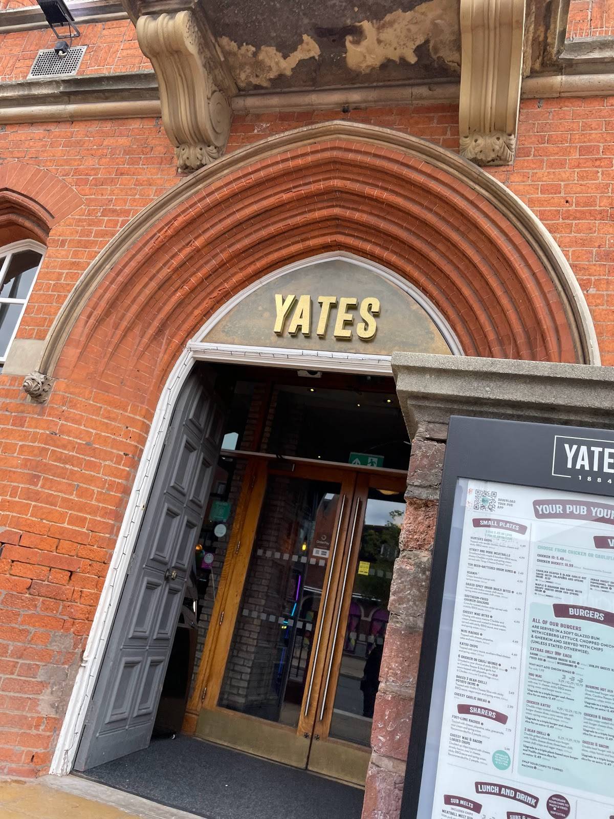Menu at Yates - Solihull pub & bar, Solihull