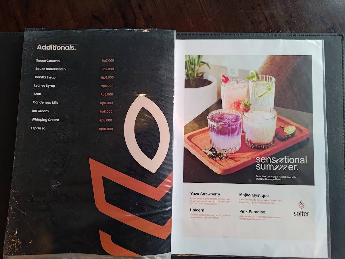 Menu at Solter Coffee & Eatery restaurant, Pekanbaru